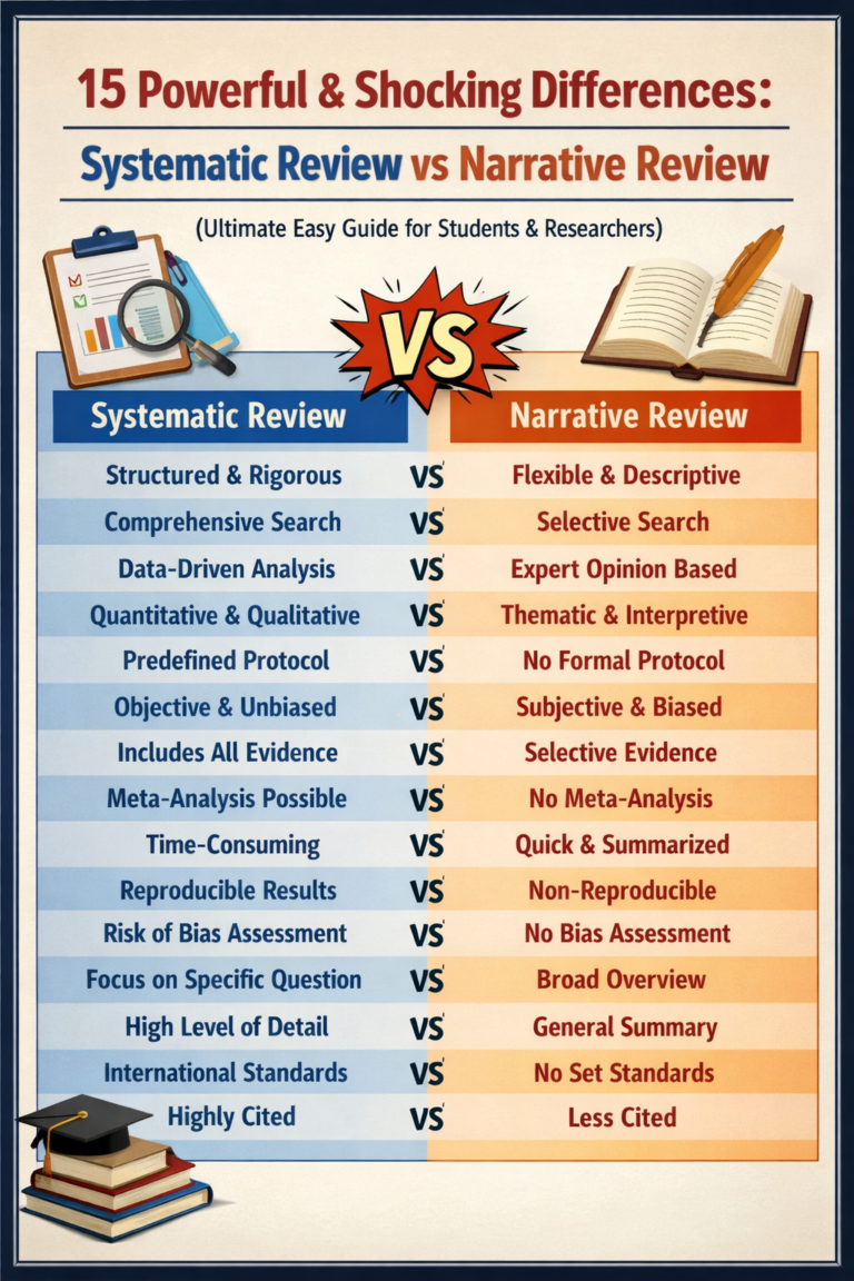 15 Differences: Systematic Review vs Narrative Review