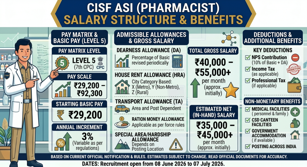 CISF Pharmacist Vacancy 2026 Syllabus: Critical Updates
